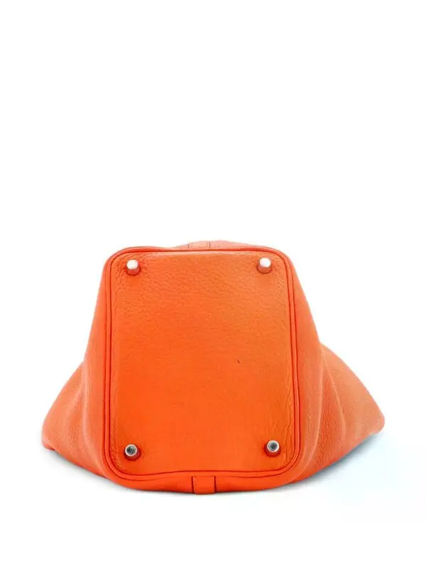 Hermès Picotin Lock Bag Clemence Pm Bucket Bag - Orange