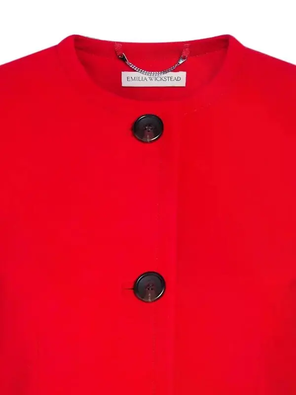 EMILIA WICKSTEAD Cropped Button-fastening Jacket