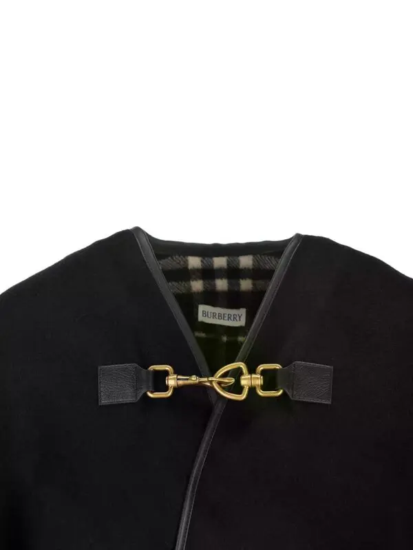 Burberry Check-pattern Embroidered-logo Cape