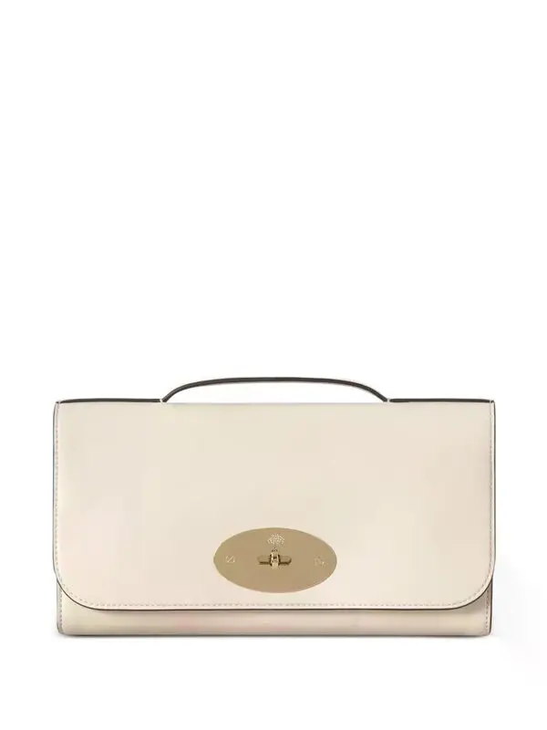 Mulberry Lily Postman's Lock Leather Clutch Bag