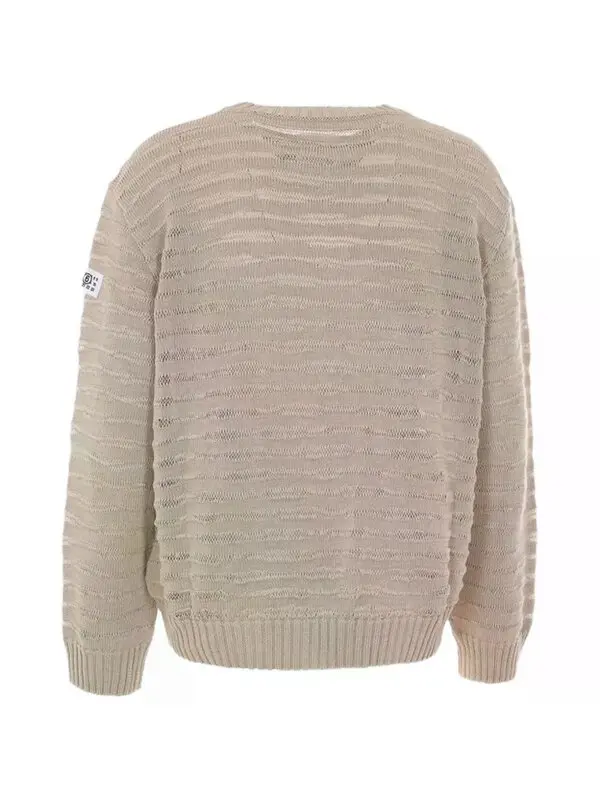 MAISON MARGIELA Open-knit Logo-patch Sweater