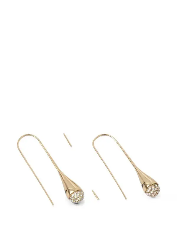 Dkny Crystal-embellished Drop Earrings - Gold