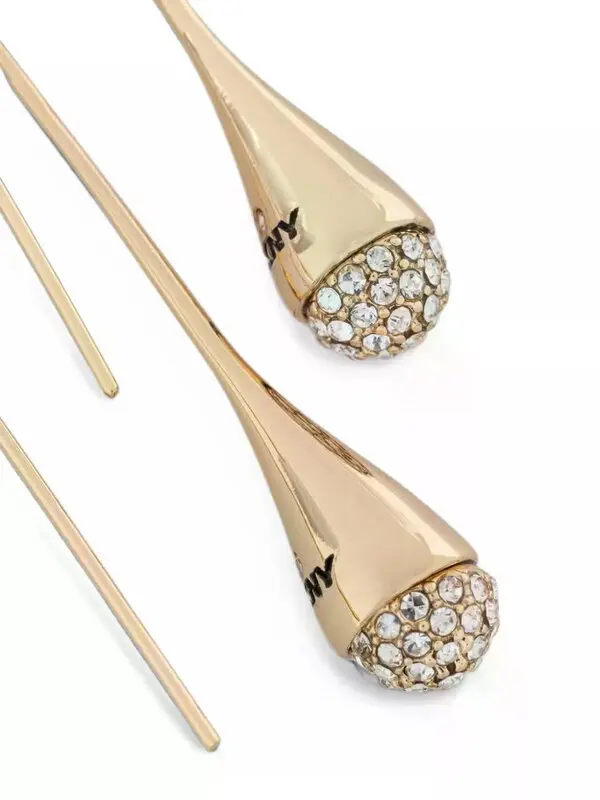 Dkny Crystal-embellished Drop Earrings