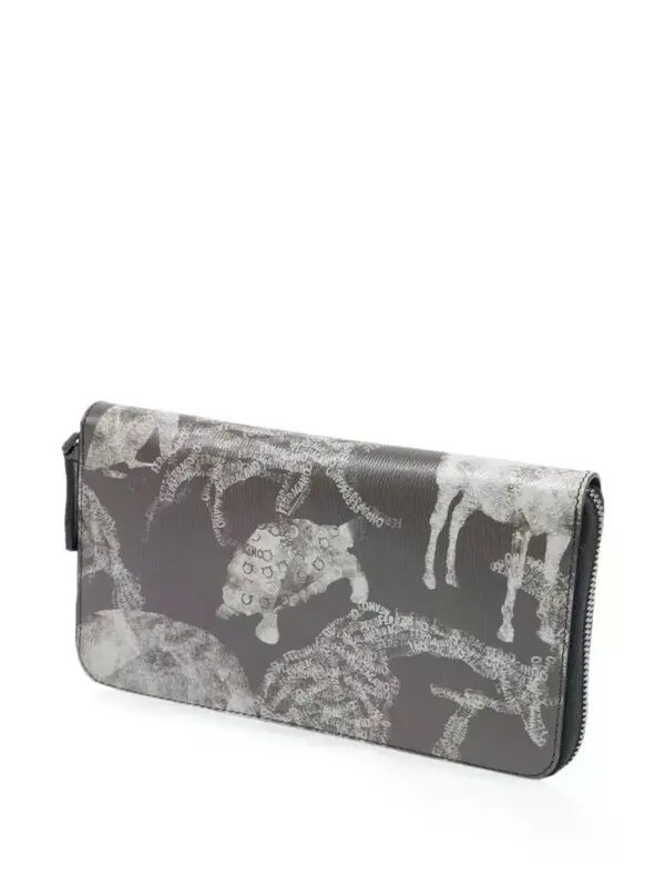 FERRAGAMO Paint-print Zip-around Wallet