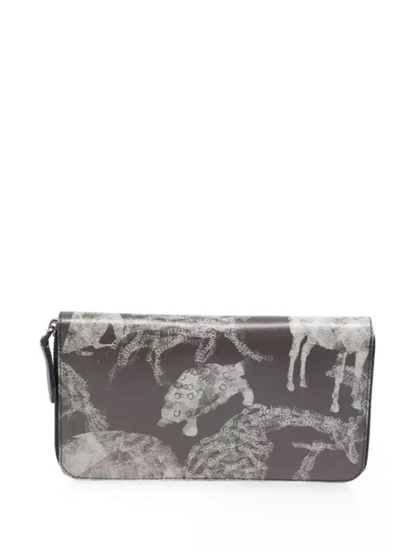FERRAGAMO Paint-print Zip-around Wallet