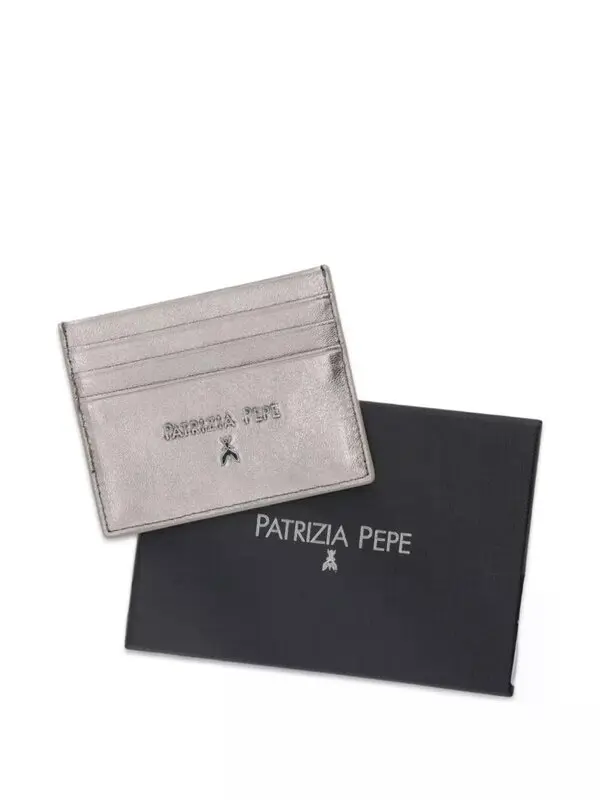 Patrizia Pepe Metallic-effect Logo-plaque Cardholder