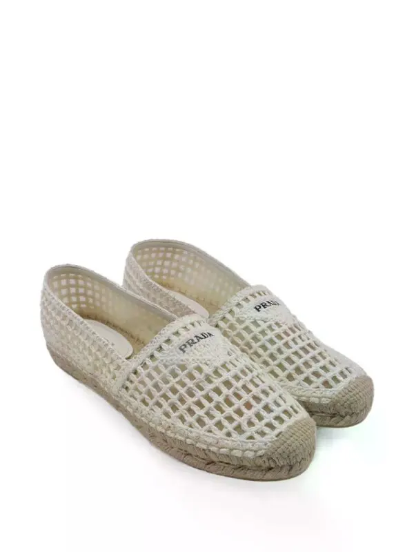 Prada 2020s Crochet Raffia Espadrilles