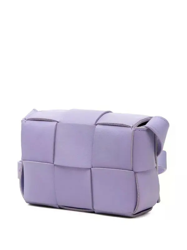 Bottega Veneta Extra Mini Nappa Maxi Intrecciato Cassette Crossbody Bag - Purple