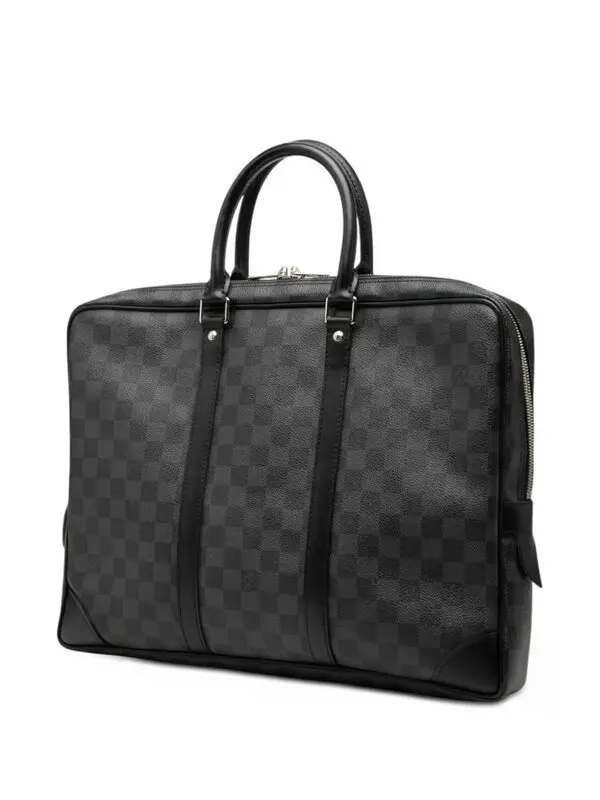 LOUIS VUITTON 2011 Damier Graphite Porte Documents Voyage Pm Business Bag