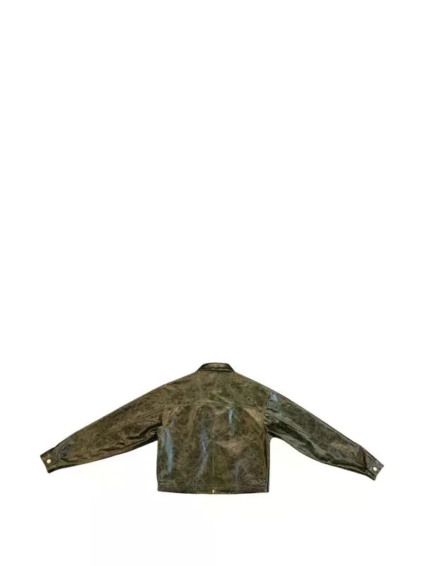 SEKRIT Crinkled-leather Jacket