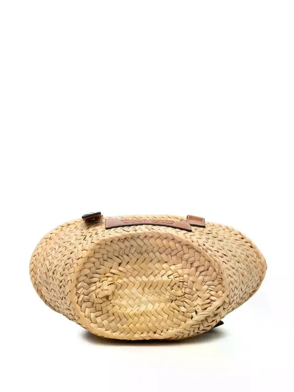 Loewe 2017 Small Raffia Anagram Basket Tote Bag