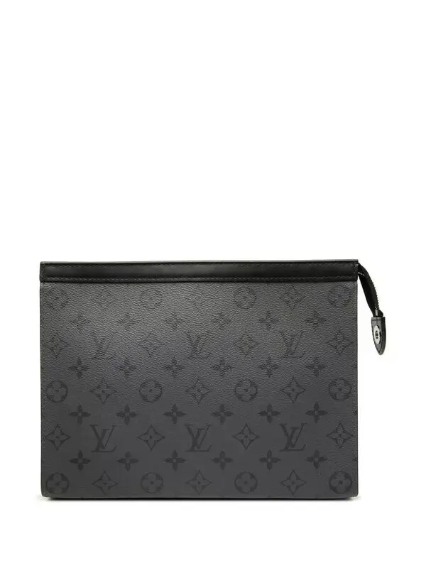 LOUIS VUITTON Monogram Eclipse Reverse Pochette Voyage Mm Clutch Bag