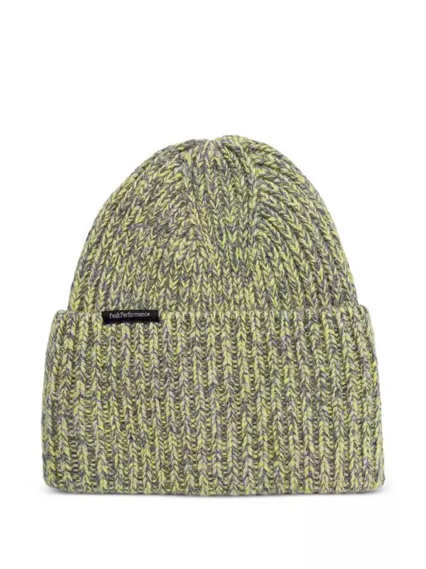 PEAK PERFORMANCE Ribbed-knit Beanie Hat - Yellow