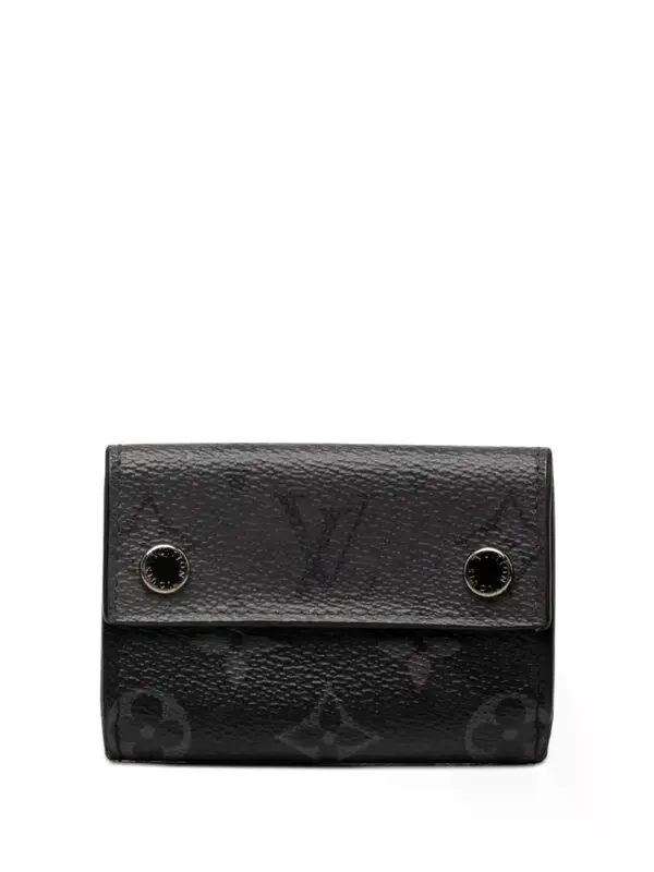LOUIS VUITTON 1990-2010 Monogram Eclipse Reverse Discovery Compact Wallet Small Wallets