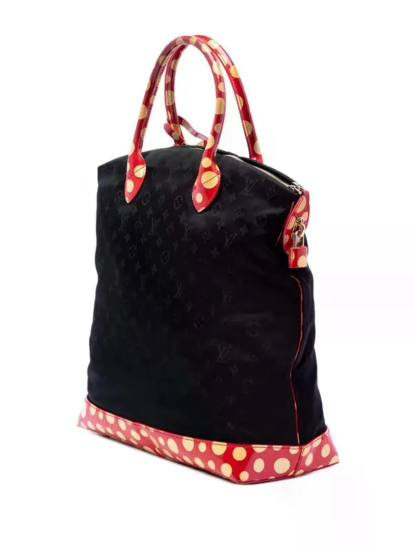 LOUIS VUITTON 2012 Yayoi Kusama Monogram Lockit Vertical Dots Infinity Mm Handbag