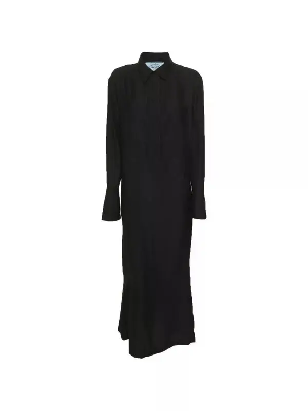 Prada Satin Abaya Maxi Dress - Black