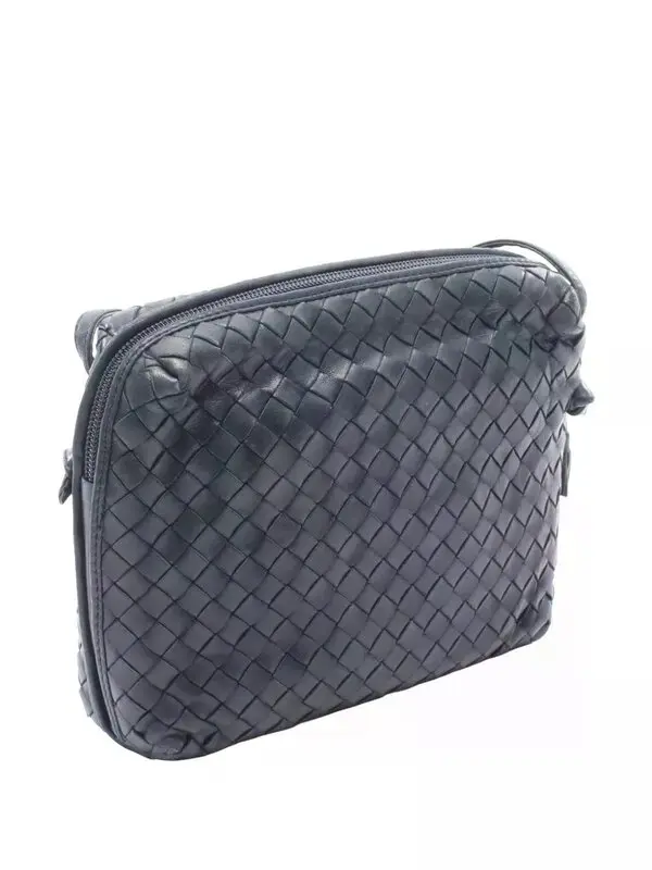 Bottega Veneta Nappa Intrecciato Nodini Crossbody Bag - Blue