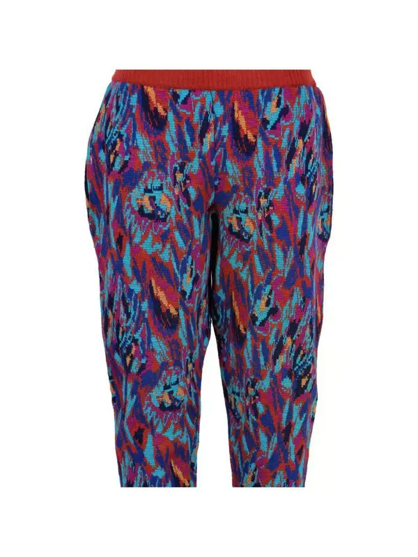 Saint Laurent Rive Gauche Abstract Pattern Knitted Trousers