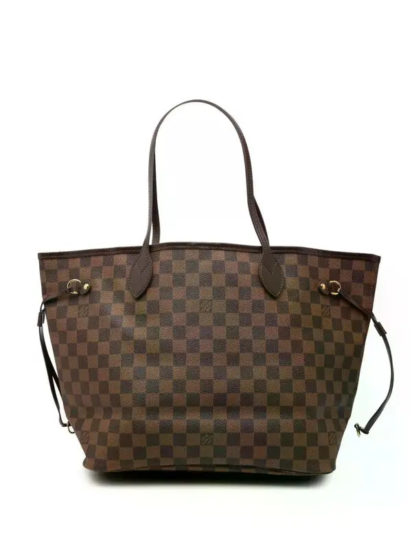 LOUIS VUITTON 2009 Damier Ebene Neverfull Mm Tote Bag