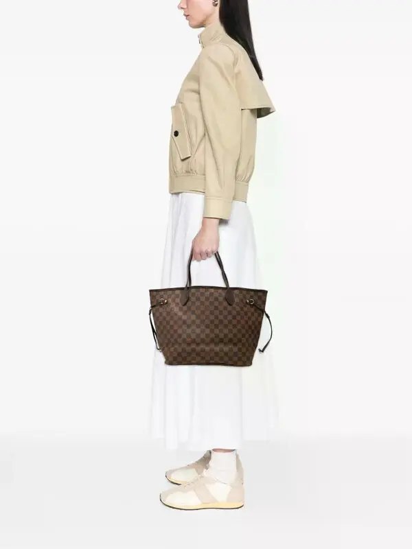 LOUIS VUITTON 2009 Damier Ebene Neverfull Mm Tote Bag