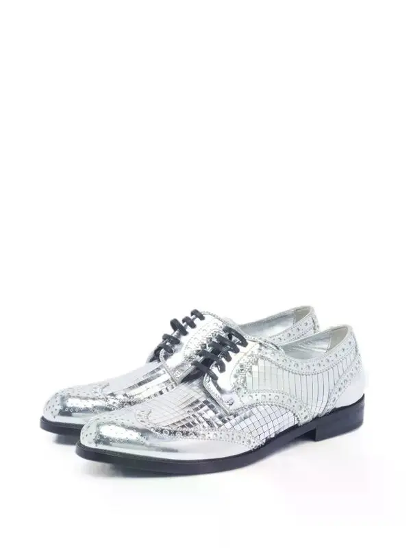 Dolce & Gabbana Metallic Leather Lace-up Brogues