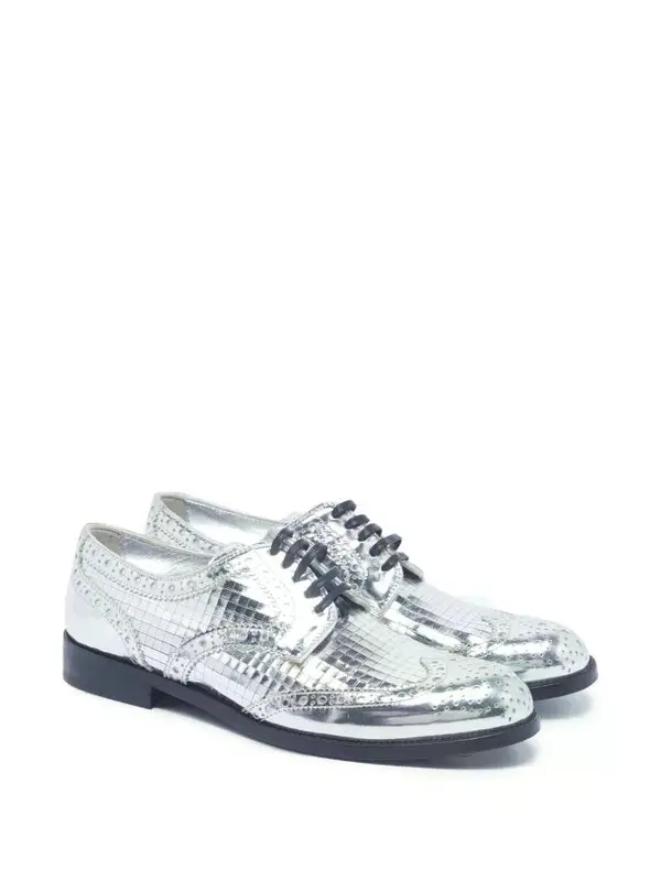 Dolce & Gabbana Metallic Leather Lace-up Brogues
