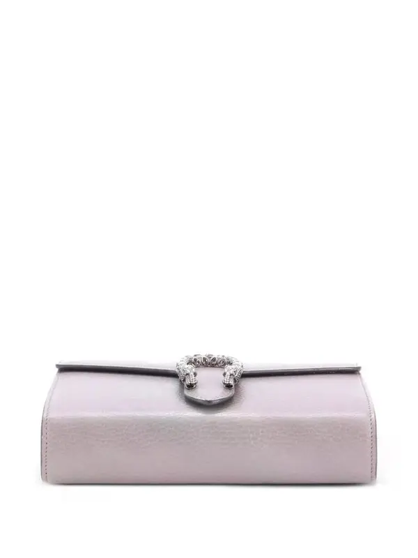 Gucci Dionysus Chain Wallet Leather Embellished Small Crossbody Bag - Grey