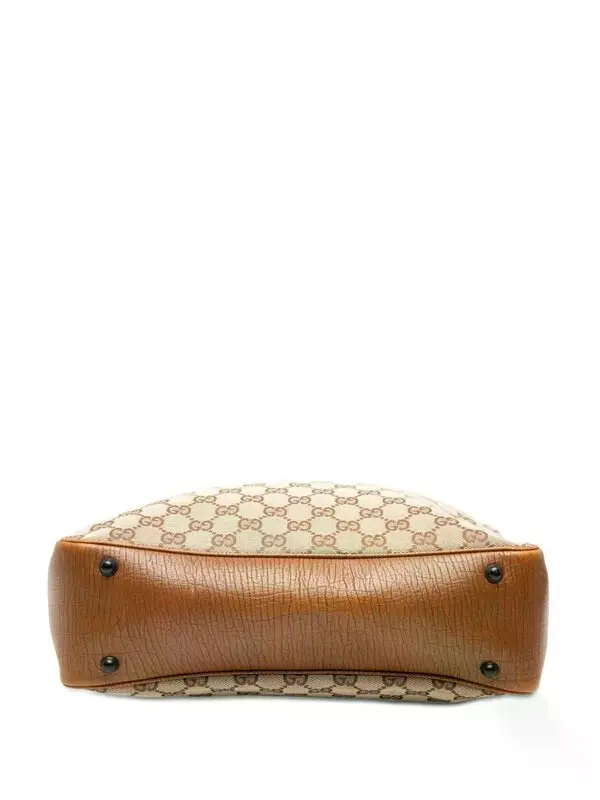 Gucci Gg Canvas Bamboo Tote Bag