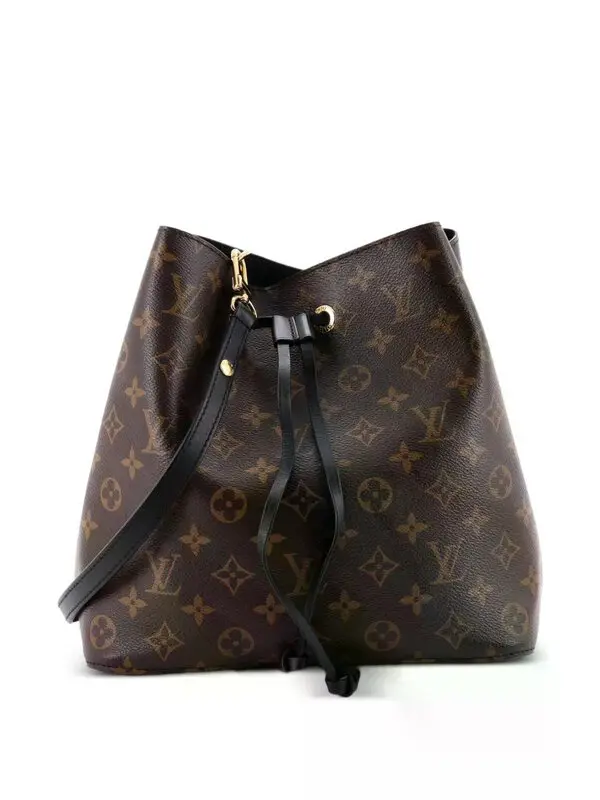 LOUIS VUITTON Monogram Canvas Neonoe Bucket Bag - Black