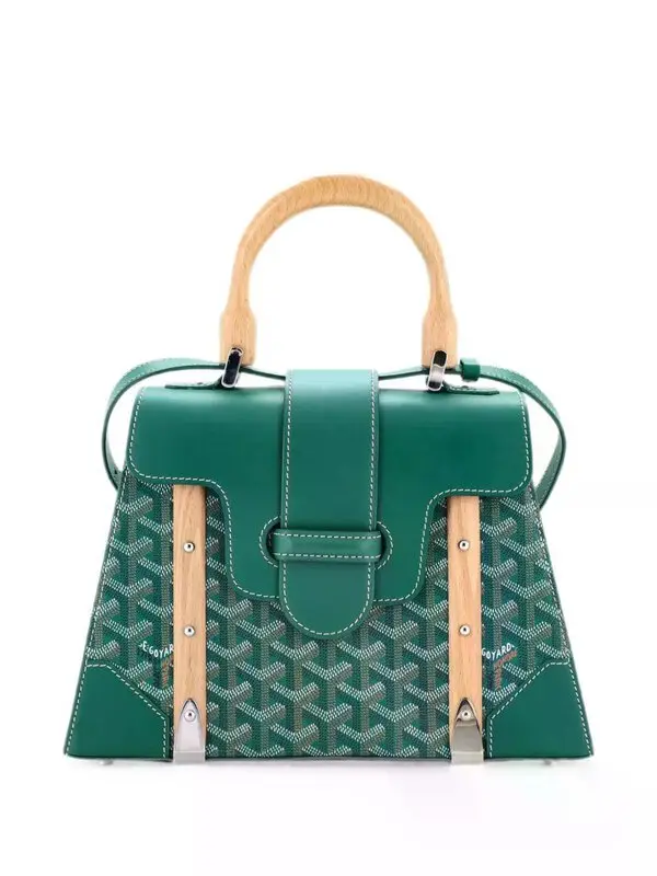 Goyard Saigon Top Handle Bag Coated Canvas With Leather Pm Satchel
