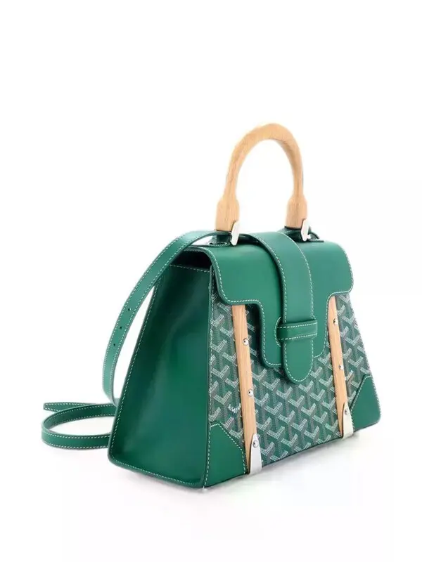 Goyard Saigon Top Handle Bag Coated Canvas With Leather Pm Satchel