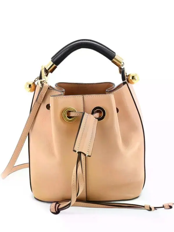 Chloé Gala Leather Bucket Bag - Neutrals