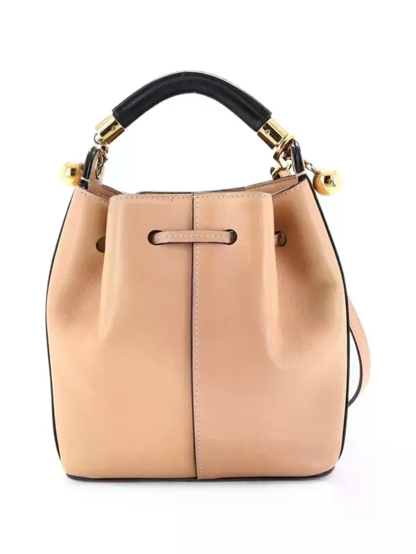 Chloé Gala Leather Bucket Bag - Neutrals