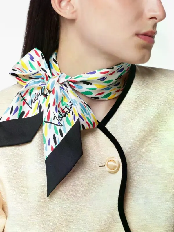 Valentino Garavani Logo-print Silk Scarf