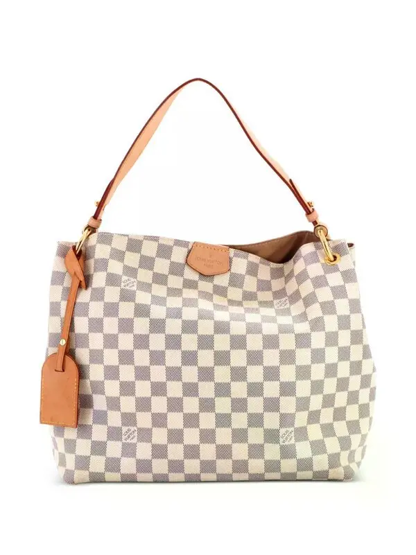 LOUIS VUITTON Damier Pm Hobo Bag - White