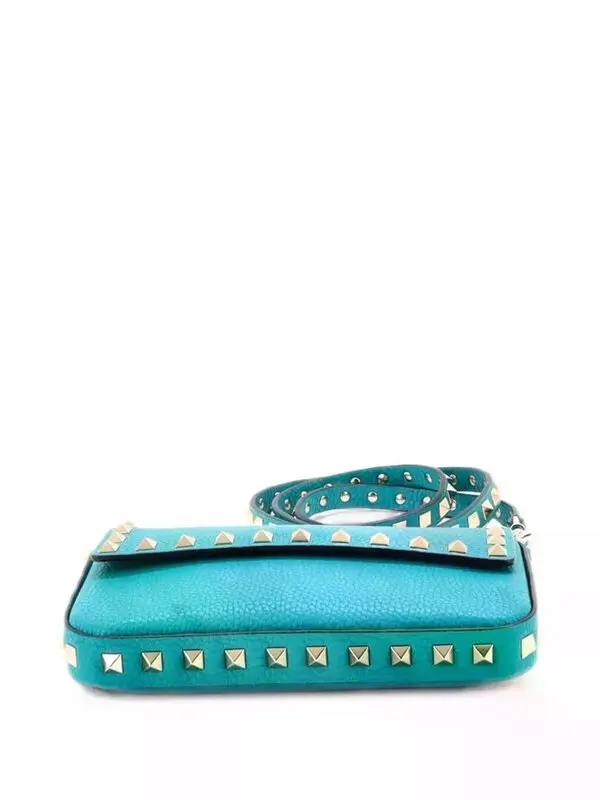 Valentino Garavani Rockstud Top Handle Pouch Mini Crossbody Bag - Blue