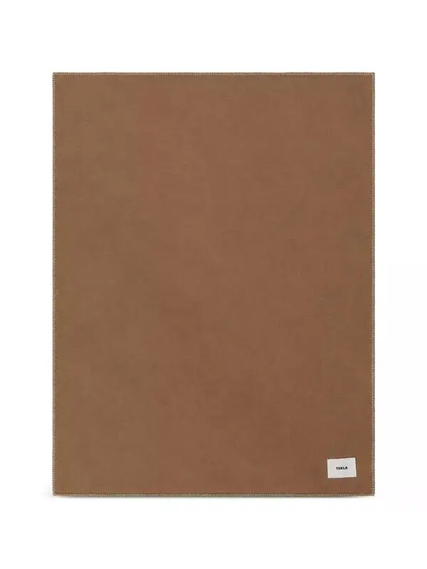 TEKLA Blanket Stitch Blanket - Brown