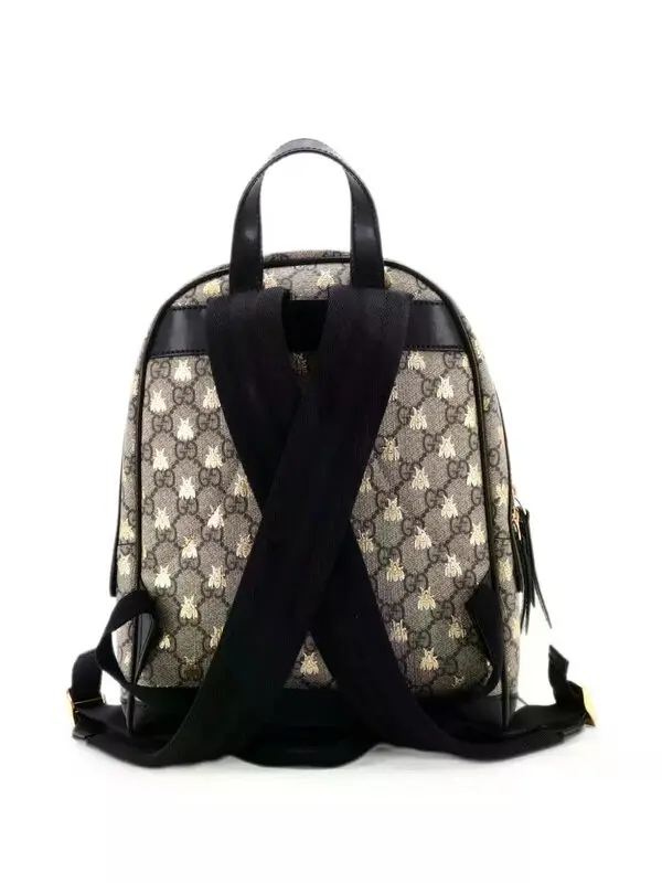 Gucci Zip Pocket Printed Gg Coated Canvas Small Backpack