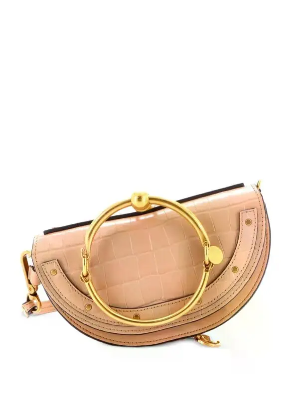 Chloé Nile Crocodile Embossed Leather Mini Crossbody Bag - Neutrals