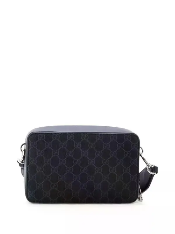 Gucci Gg Coated Canvas Web Strap Zip Around Camera Crossbody Bag