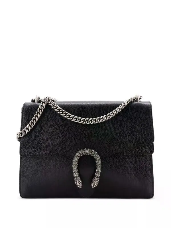 Gucci Dionysus Leather Medium Shoulder Bag - Black