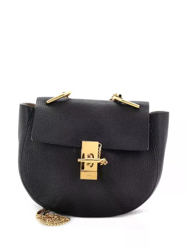 Chloé Drew Leather Small Crossbody Bag - Black
