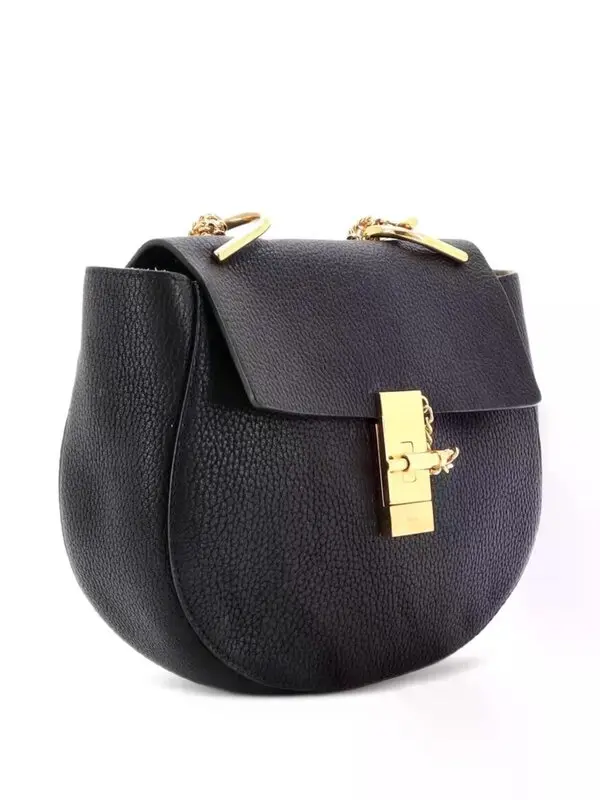 Chloé Drew Leather Small Crossbody Bag - Black