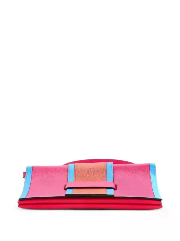 Hermès H Passant Clutch Shoulder Bag Evercolor - Blue