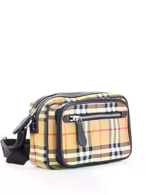 Burberry Vintage Check Canvas Crossbody Bag - Black