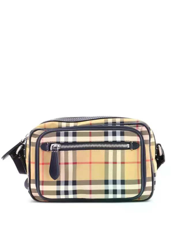 Burberry Vintage Check Canvas Crossbody Bag - Black