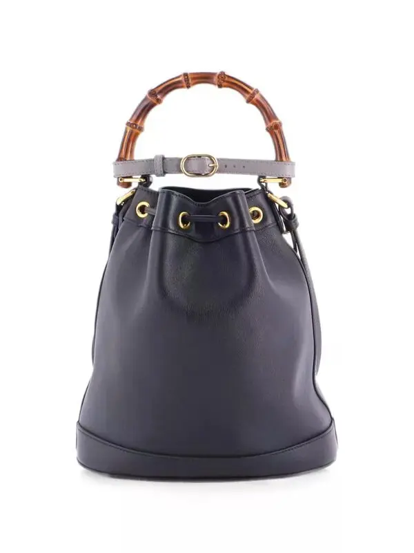 Gucci Diana Leather Small Bucket Bag With Bamboo Handle