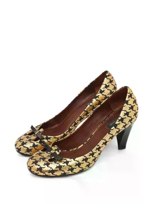 Marc Jacobs Houndstooth Round-toe Pumps