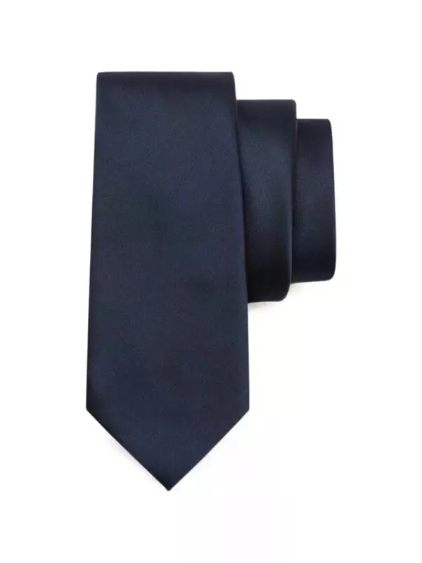 FERRAGAMO Twill Weave Silk Neck Tie - Blue