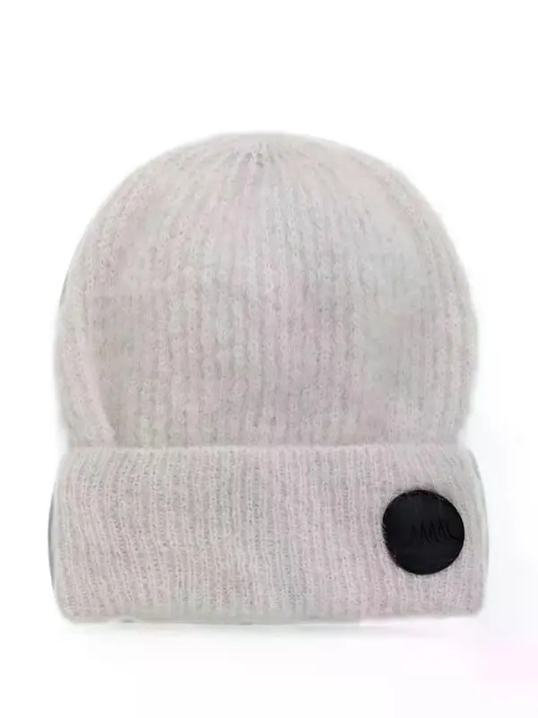 MMC STUDIO Logo-patch Ribbed-knit Beanie Hat